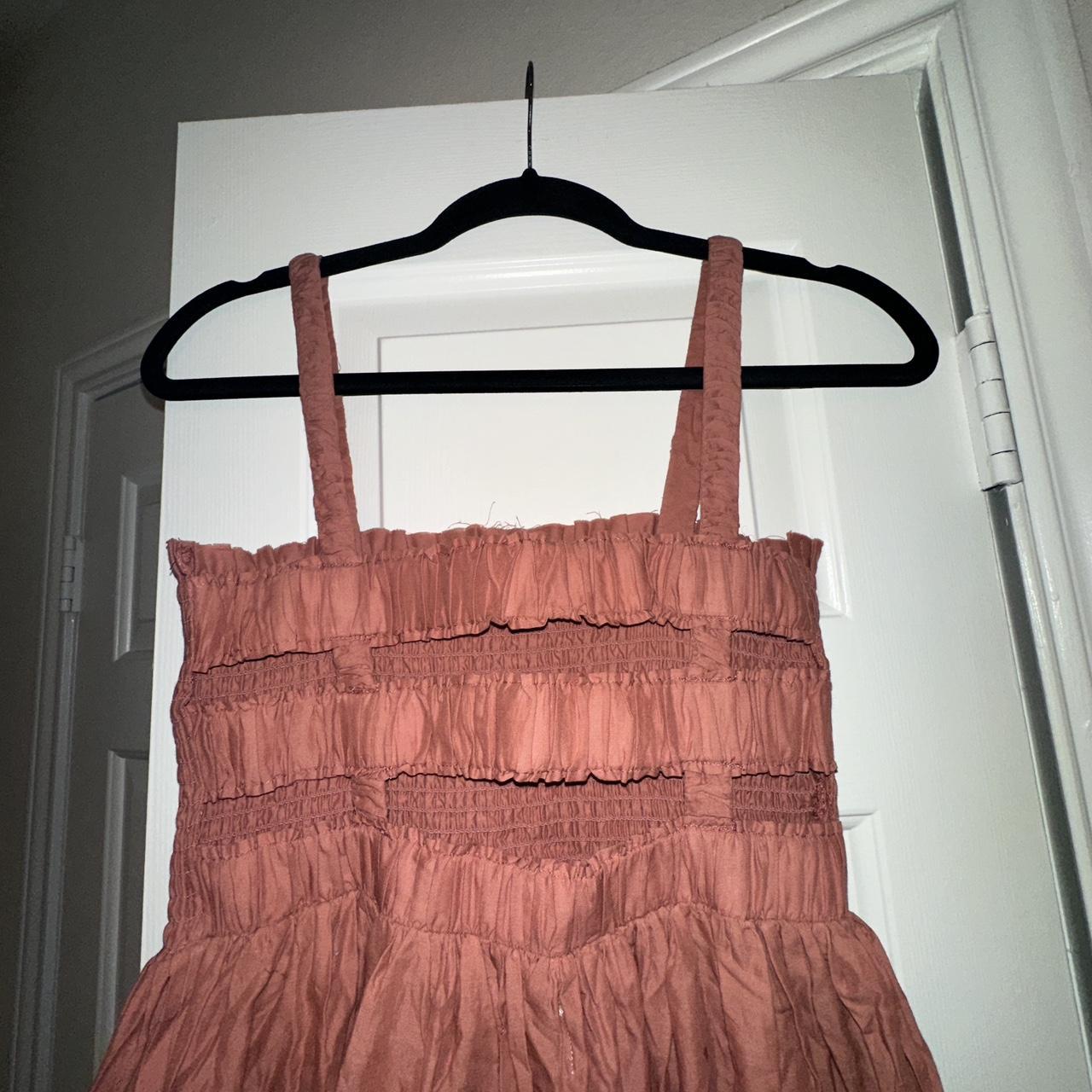 small strappy peachy flowy boho asos dress asos... - Depop