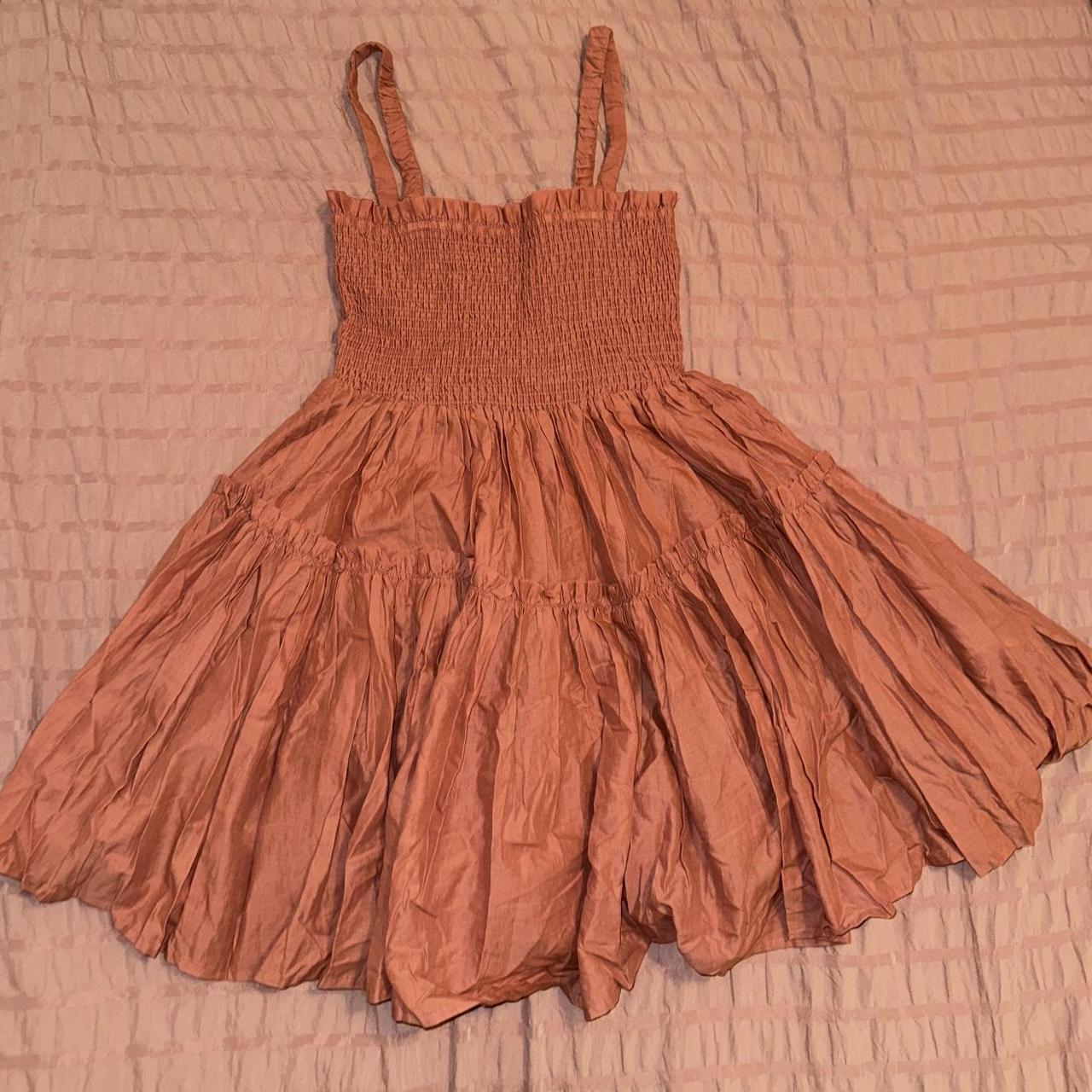 small strappy peachy flowy boho asos dress asos... - Depop