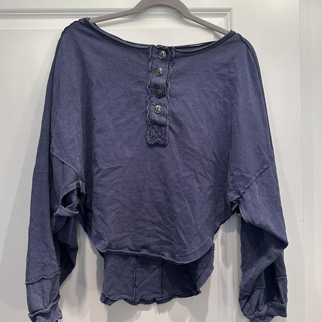 flowy free people top, lightweight fabric, XL but... - Depop