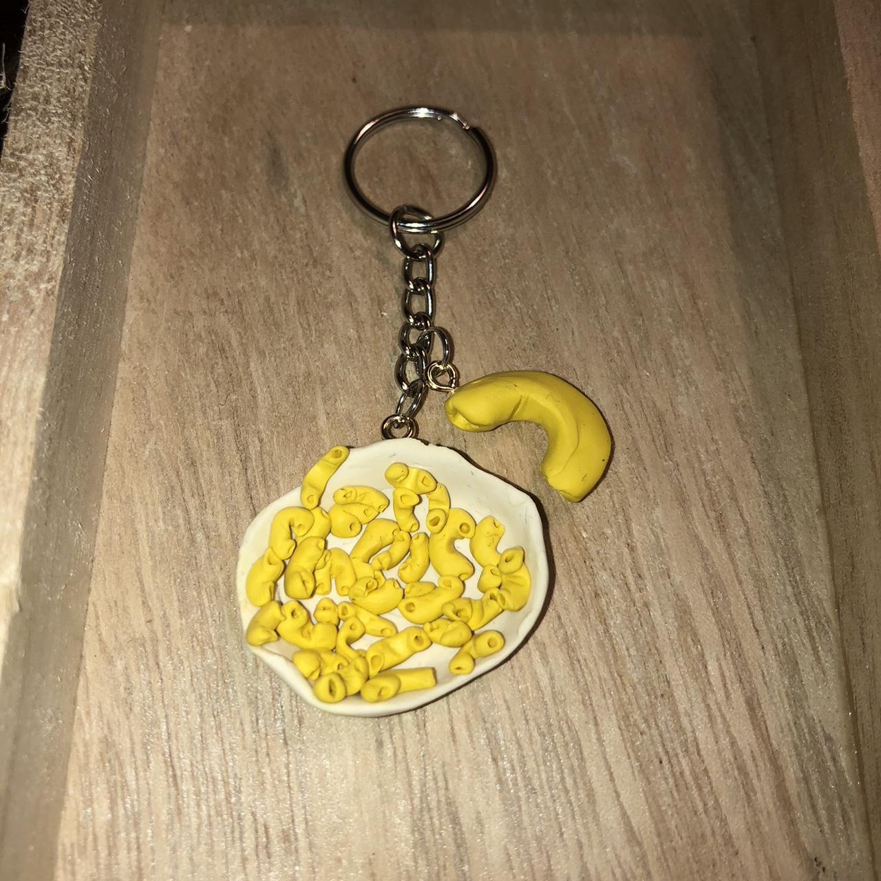 Mac & Cheese keychain. Handmade with polymer clay.... - Depop