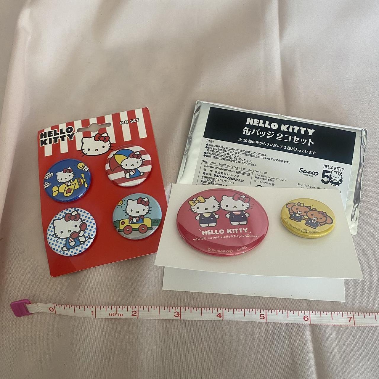Sanrio Hello Kitty Button Pin Bundle So cute,... - Depop