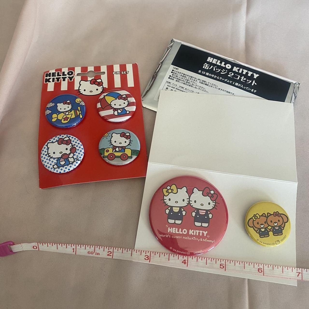 Sanrio Hello Kitty Button Pin Bundle So cute,... - Depop
