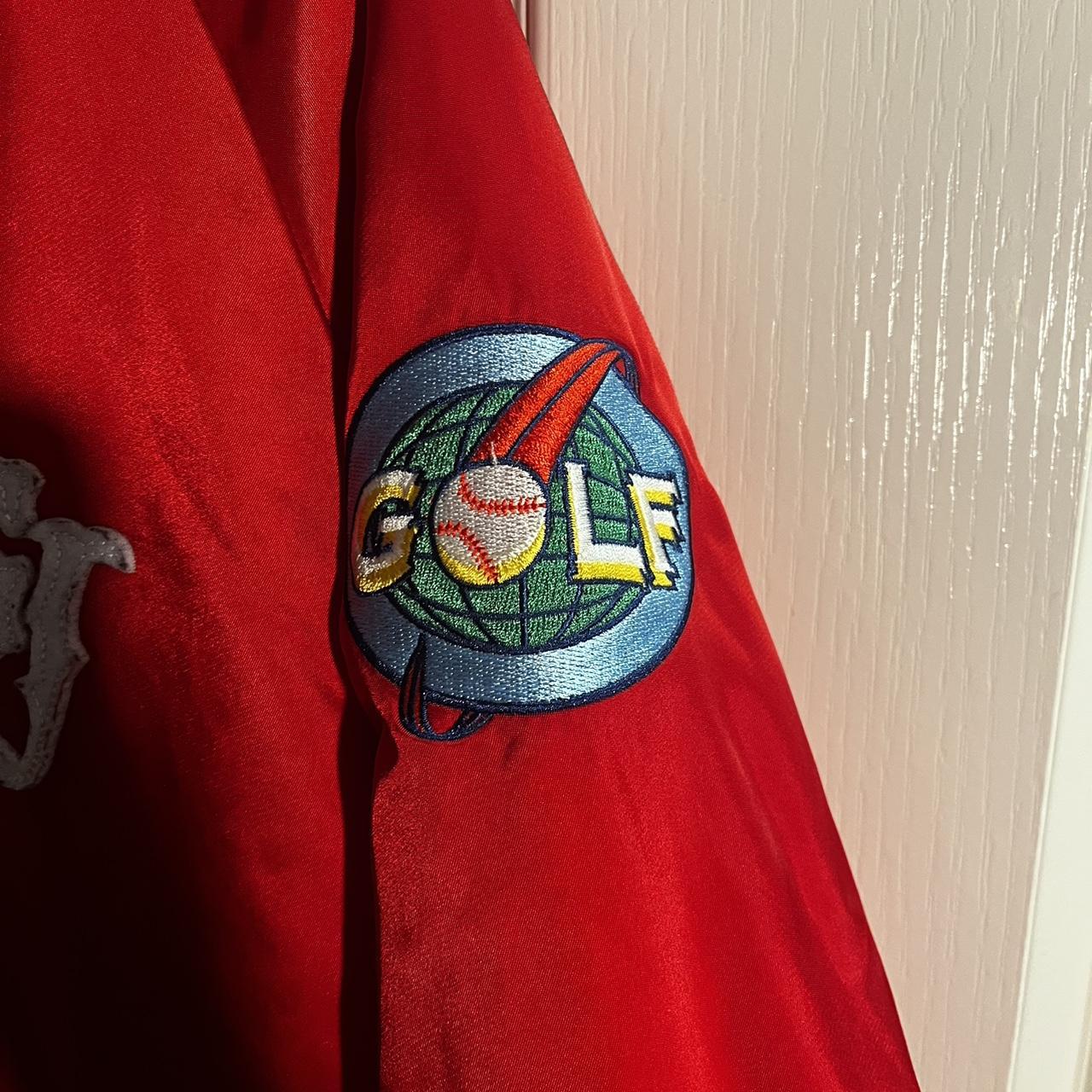 Golf Wang Red Bomber Jacket worn a few times still... - Depop