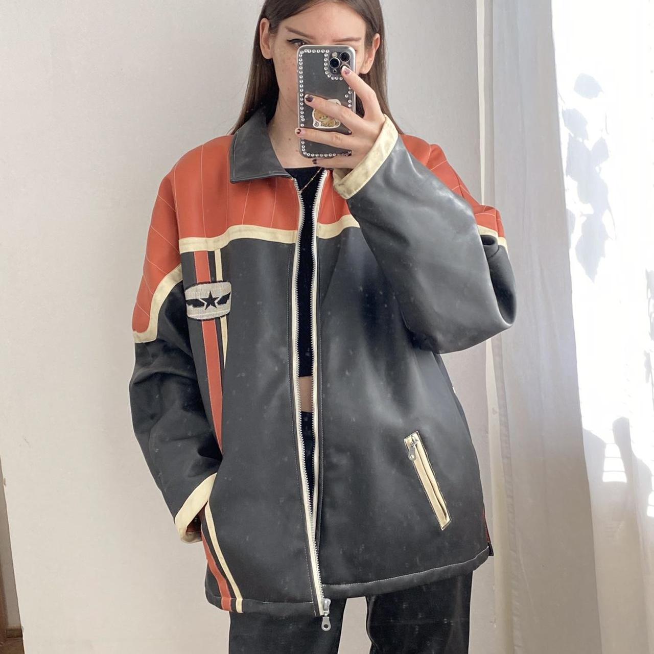 Amazing vintage leather moto cross jacket 🥵🧡 men’s... - Depop