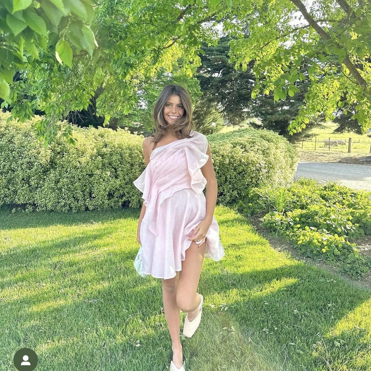 Selling aje baby pink genesis mini dress as seen on... - Depop