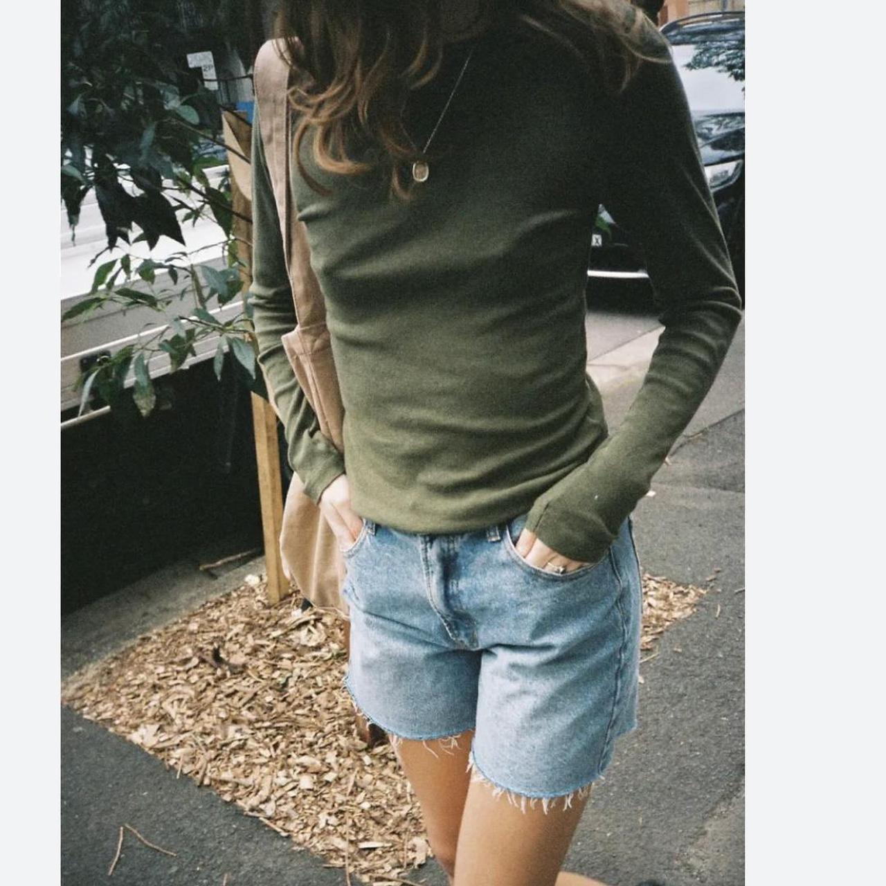 Brandy Melville Leah top. Worn once, forest... | Depop