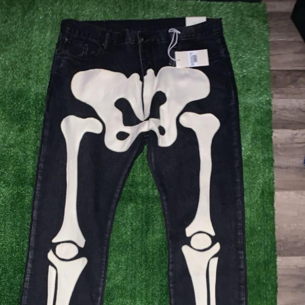 Y2K mnml skeleton jeans Send me offers ‼️‼️ - Depop