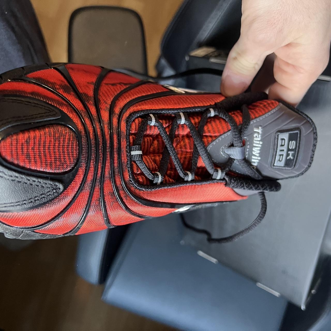 Skepta tailwind 5s in red, Size 11, worn twice ... - Depop