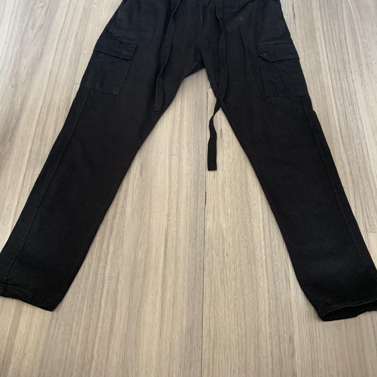 Mnml cargo pants Cargo Lounge pants Black Price:... - Depop