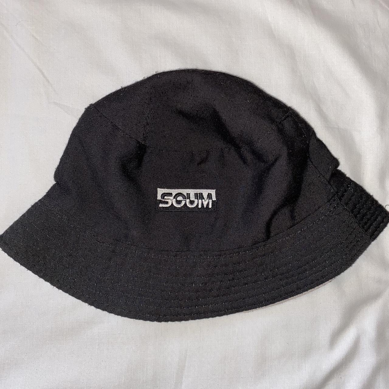 SCUM bucket hat perfect condition as barely worn... - Depop