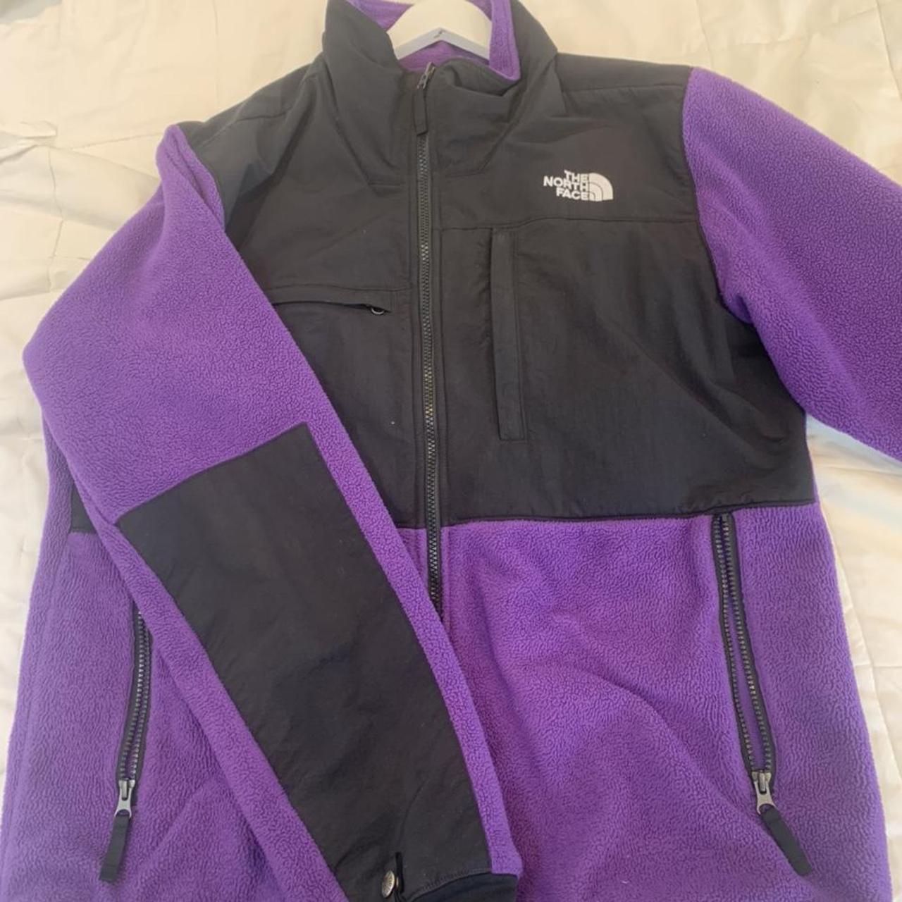 The North Face Purple Zip-Up Fleece Size... - Depop