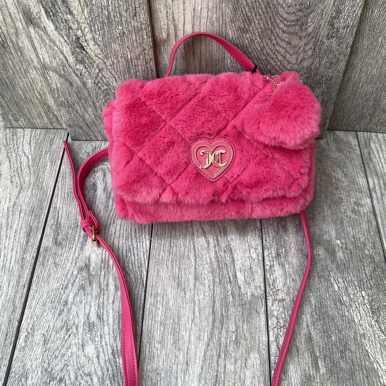 Juicy Couture Hot Pink Faux Fur Crossbody #Bag –... - Depop