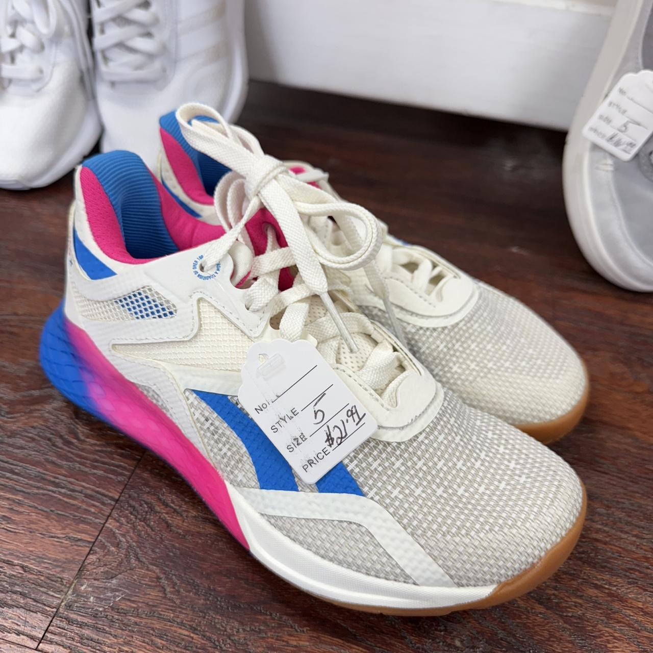 Reebok Nano 8 Fitness Training Shoes in white, pink... | Depop
