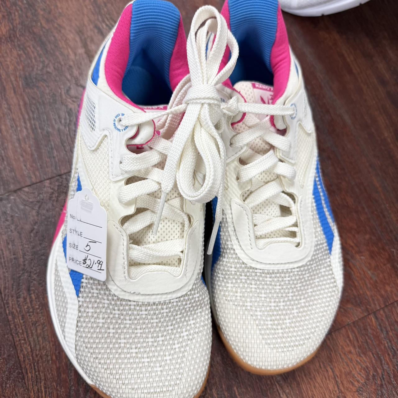Reebok Nano 8 Fitness Training Shoes in white, pink... | Depop