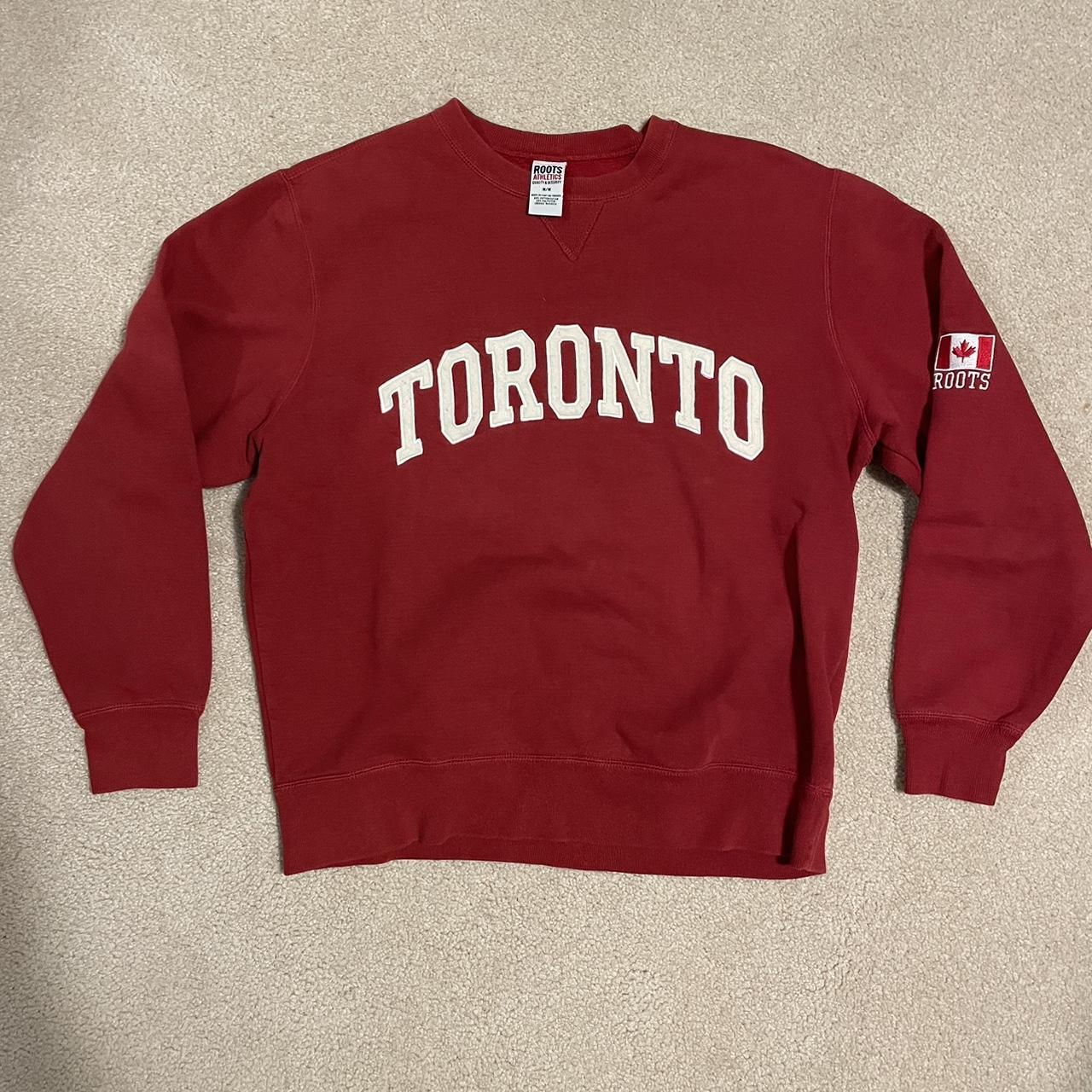 Roots Men's Red Sweatshirt | Depop