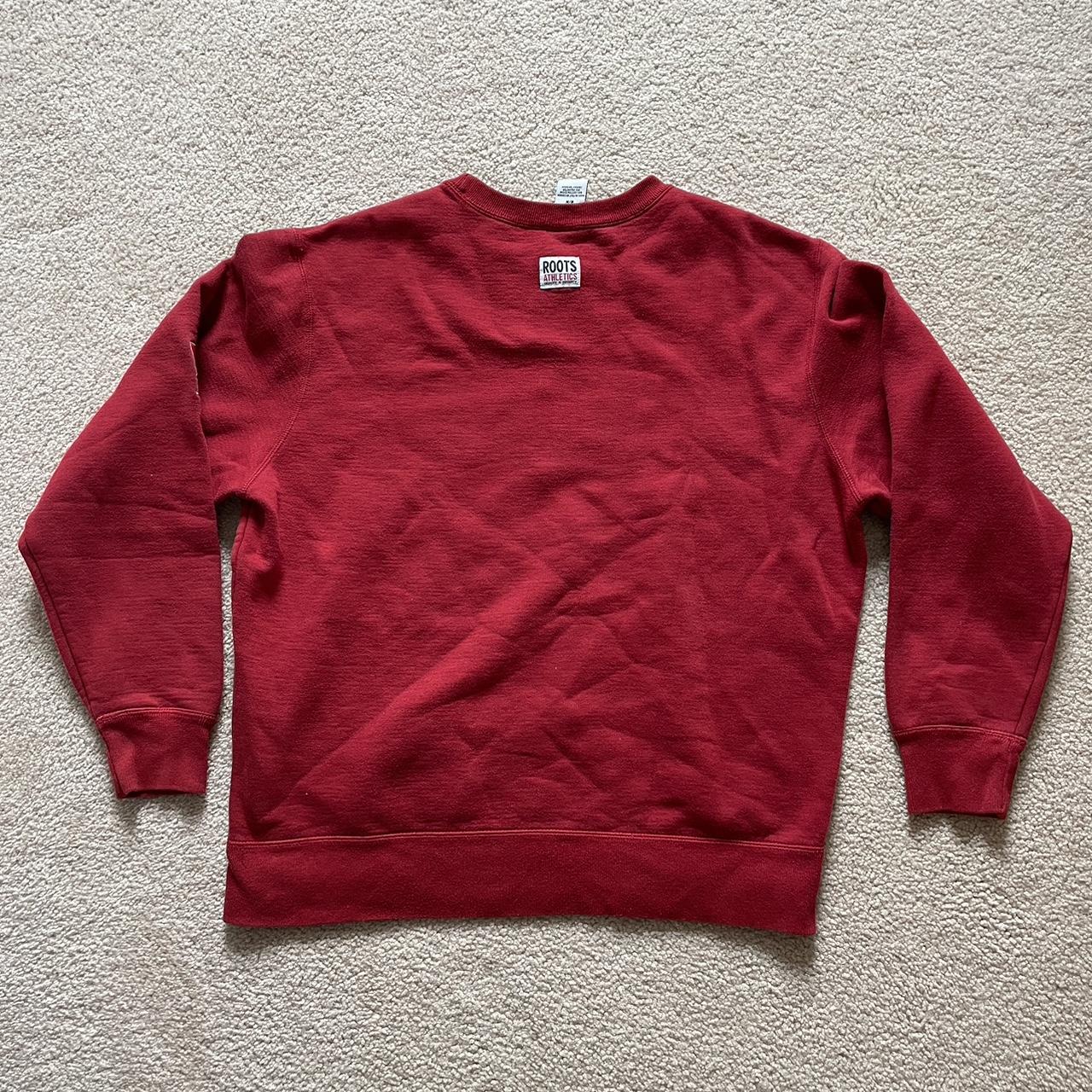 Roots Men's Red Sweatshirt | Depop
