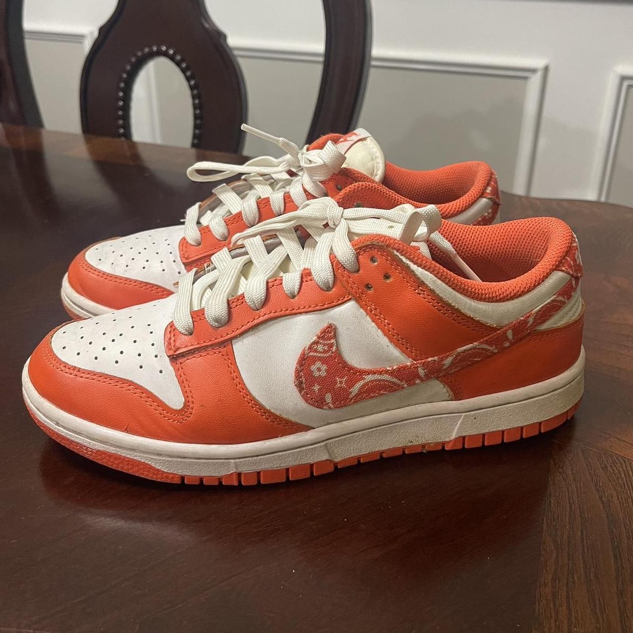 Authentic orange Paisley dunks Bought off of stock... - Depop