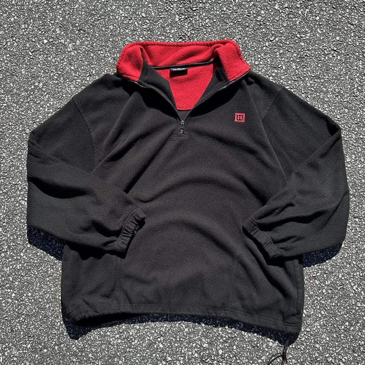 Vintage Wilson fleece quarter zip Tagged XL Great... - Depop