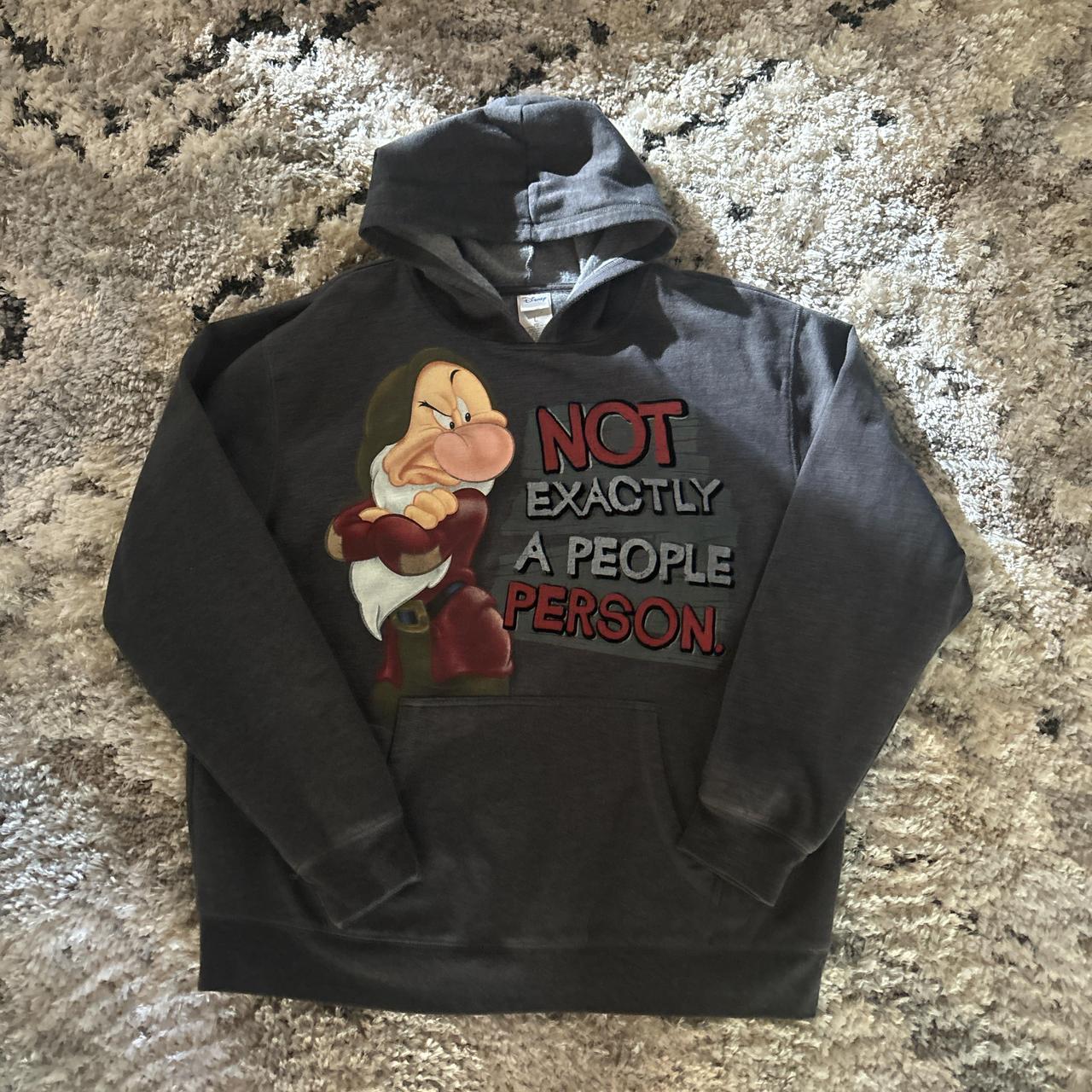 90s grumpy hoodie, vintage graphic Size large Great... - Depop