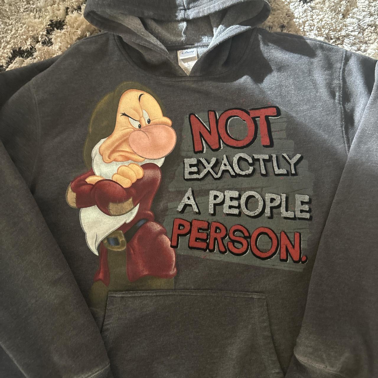 90s grumpy hoodie, vintage graphic Size large Great... - Depop