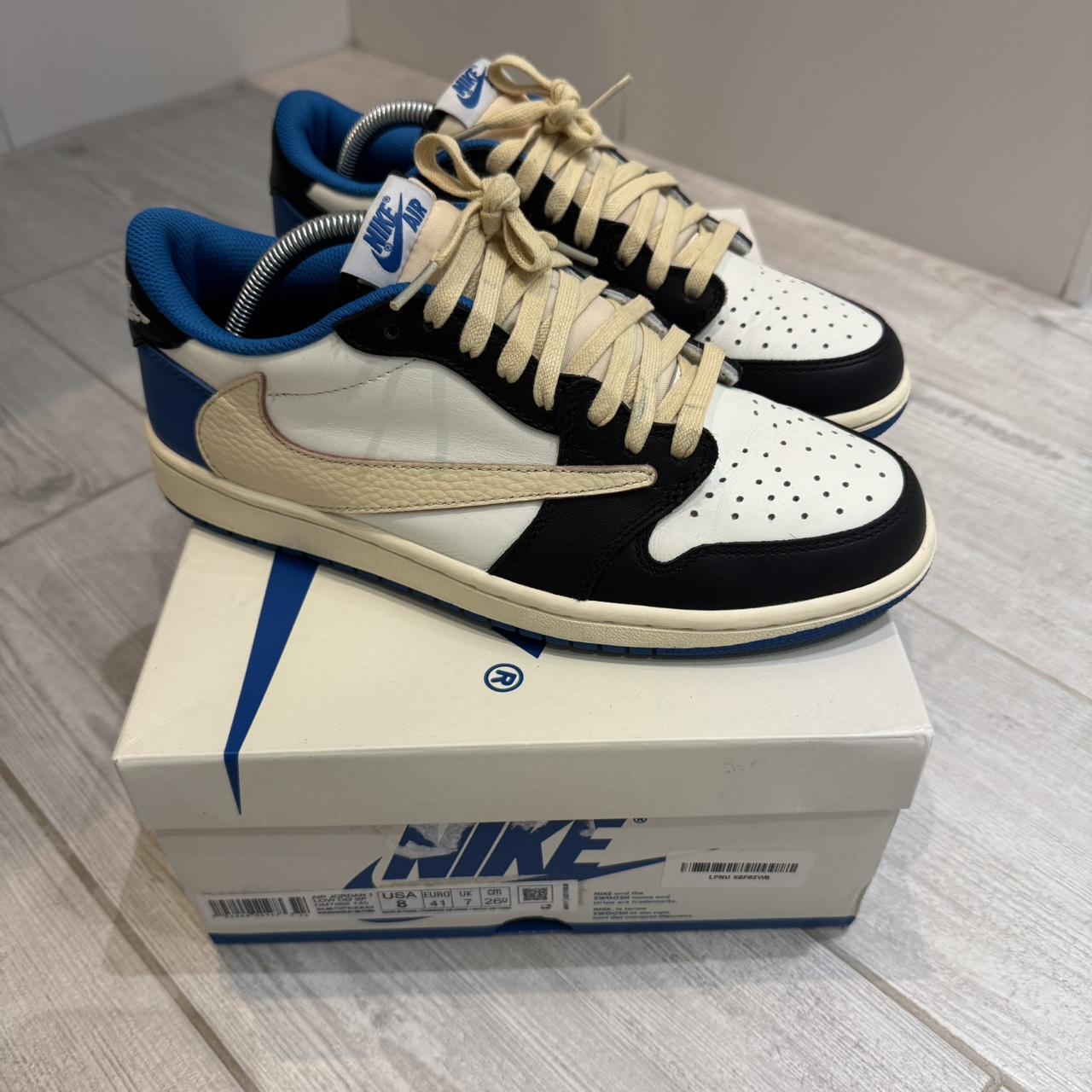 Travis Scott Jordan 1 Fragment uk7 eu41, box is the... | Depop