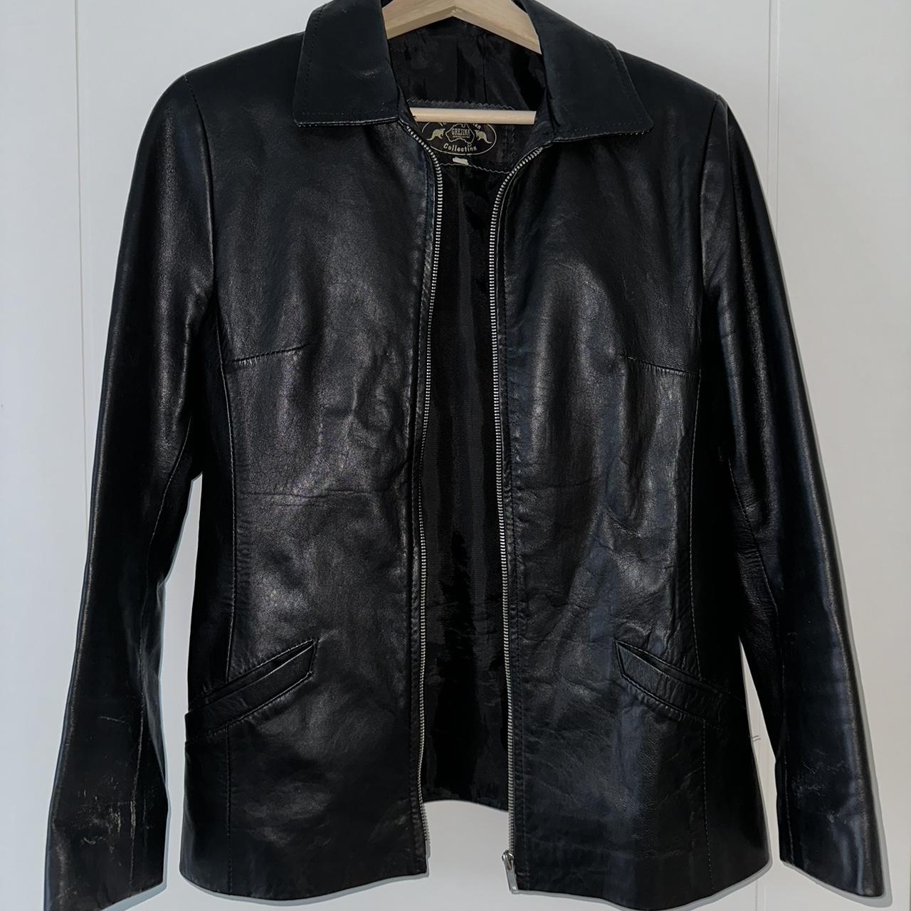The Australian Collection leather jacket size M 100%... - Depop