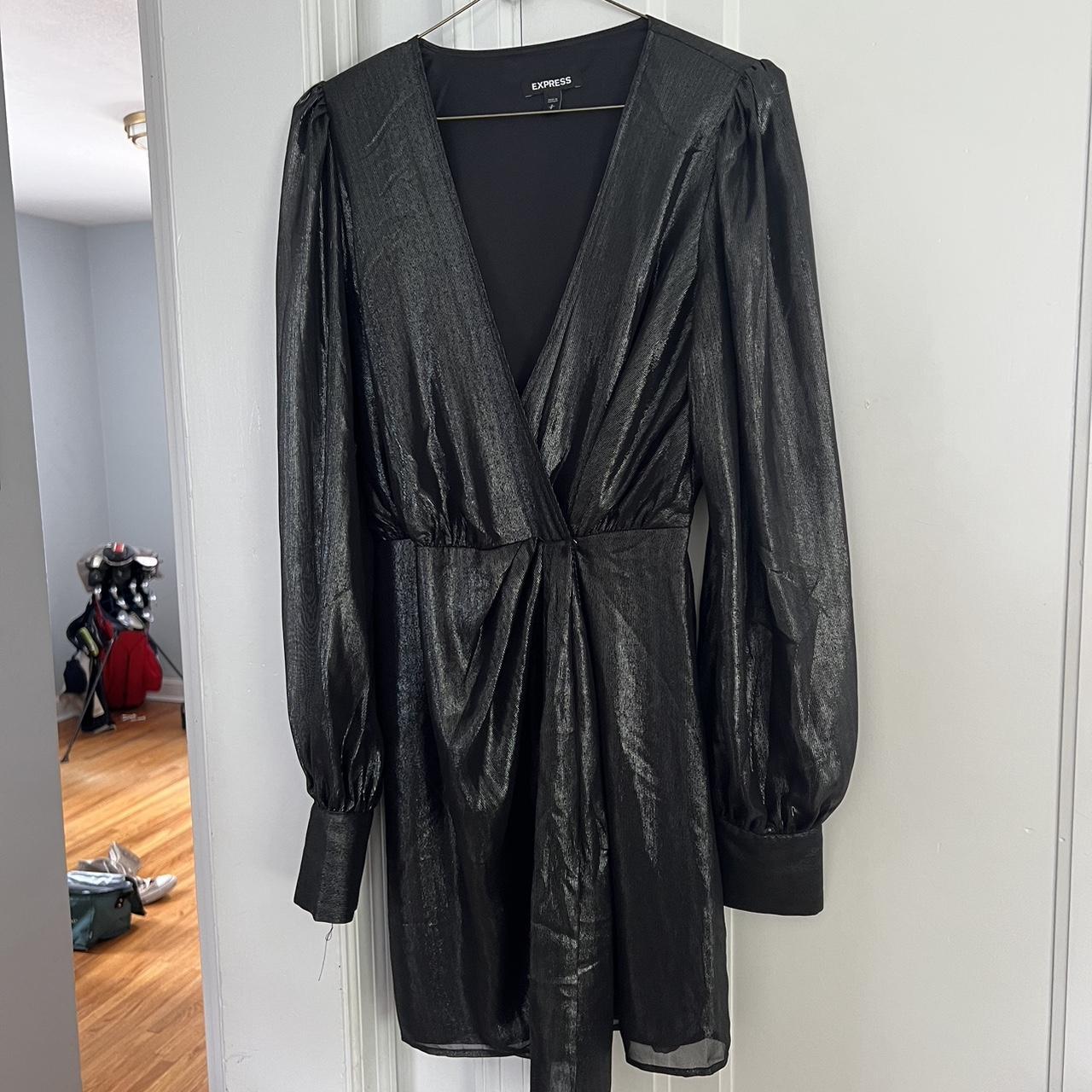 Express Dress Shiny Size Small - Depop