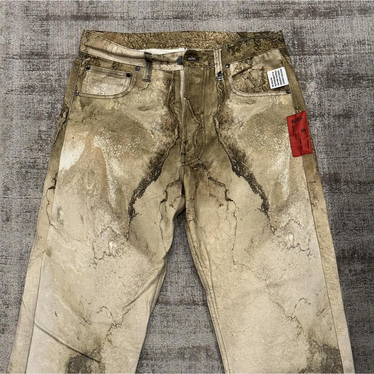 Kids of broken future stone marble jeans in... - Depop