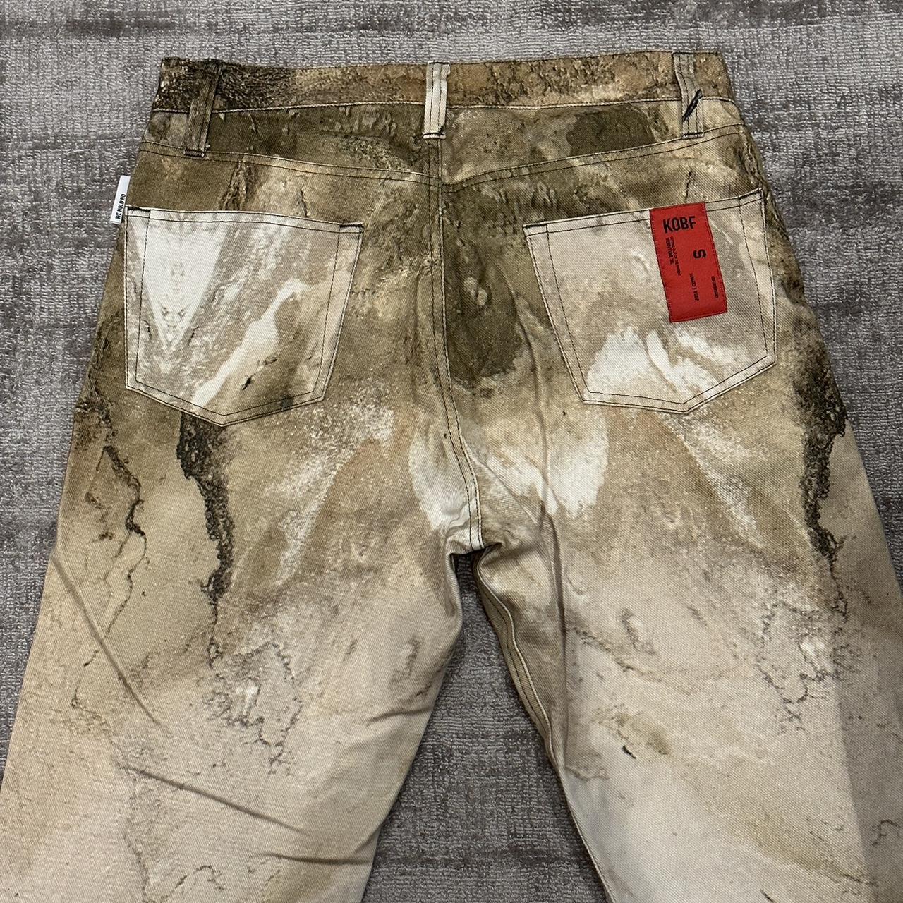 Kids of broken future stone marble jeans in... - Depop