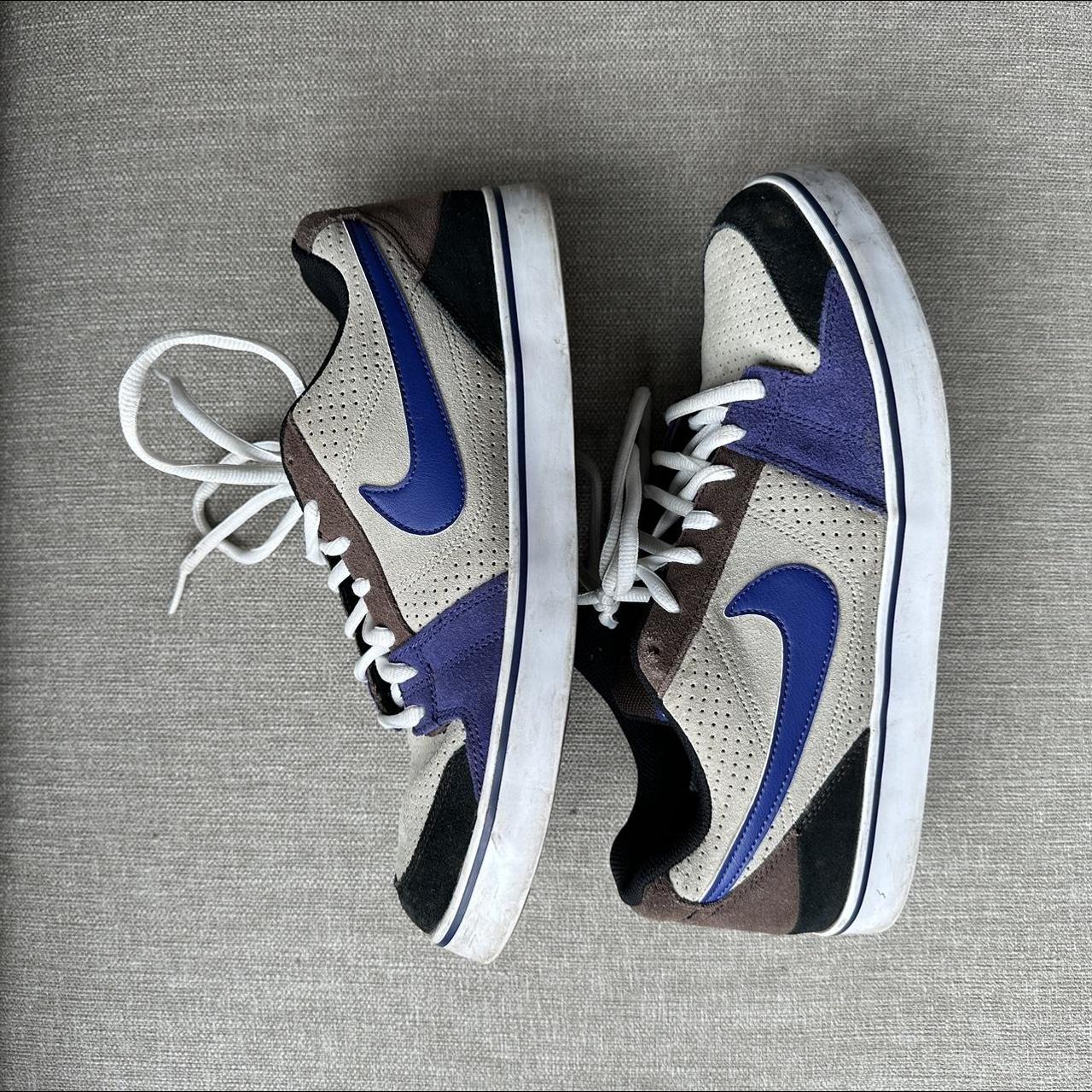 Nike dunk sb in suede trainers, grey black purple... - Depop
