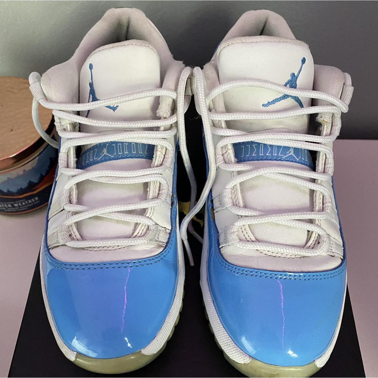 free shipping!! jordan low unc 11s size 3y / size... | Depop