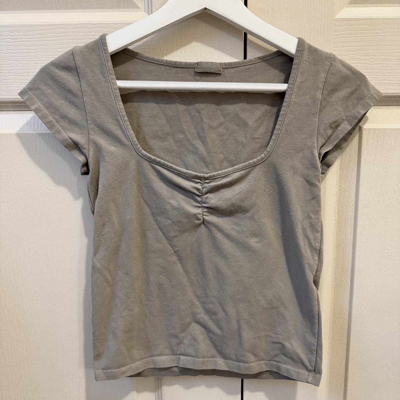 Brandy Melville John Galt Mabel cinched brown square... - Depop