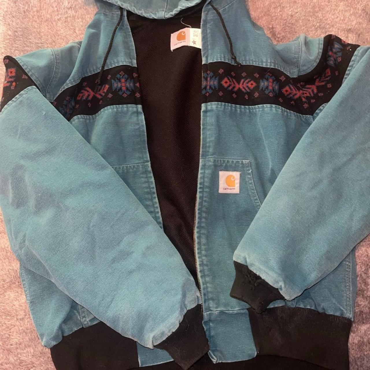 Jacket Carhartt Vintage Aztec print jacket Size... - Depop