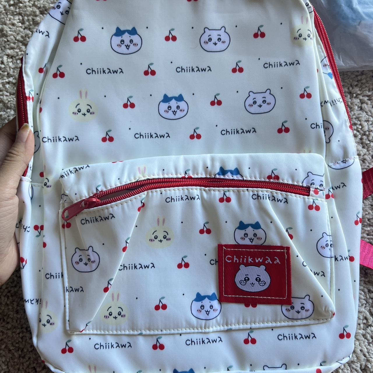 chiikawa hachiware usagi cherry backpack Chiikawa... - Depop