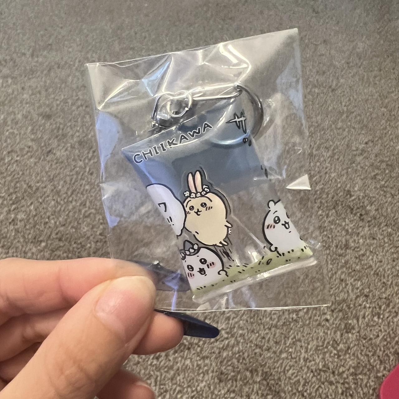 chiikawa usagi hachiware shake acrylic keychain... - Depop