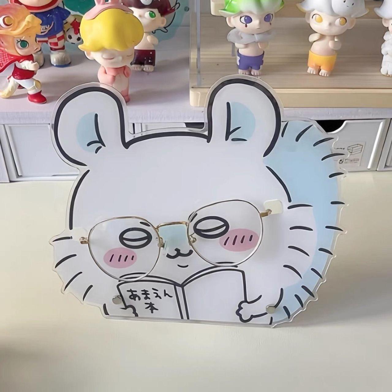 chiikawa momonga flying squirrel acrylic glasses... | Depop