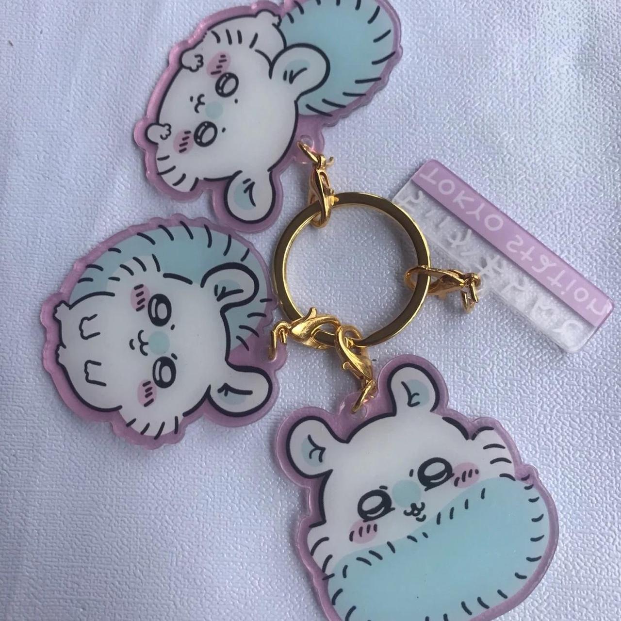 Chiikawa momonga flying squirrel chiikawa keychain... | Depop