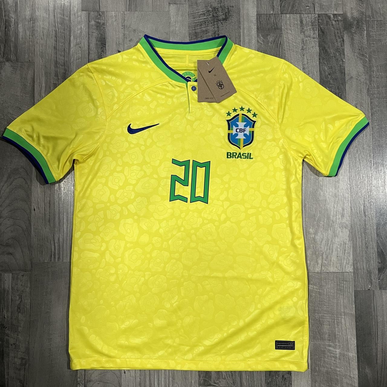 Brazil Jersey Vini JR [RUNS SMALL GO A SIZE UP] - Depop