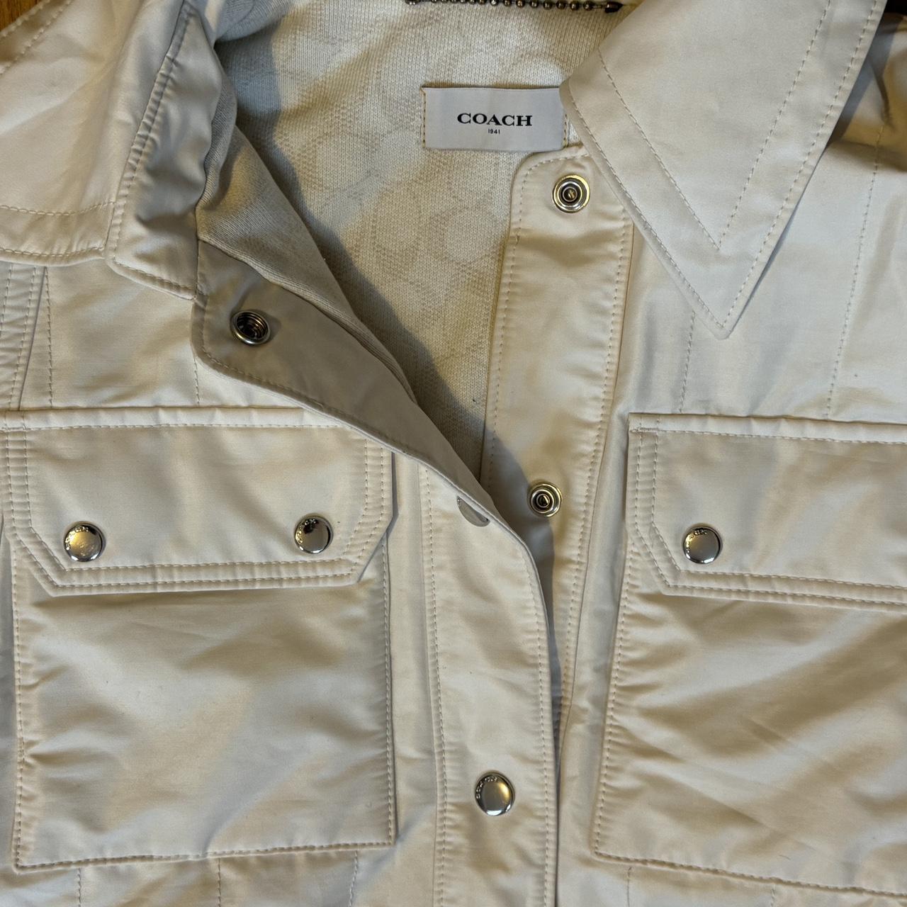 Off white coach utility quilted jacket with belt - Depop