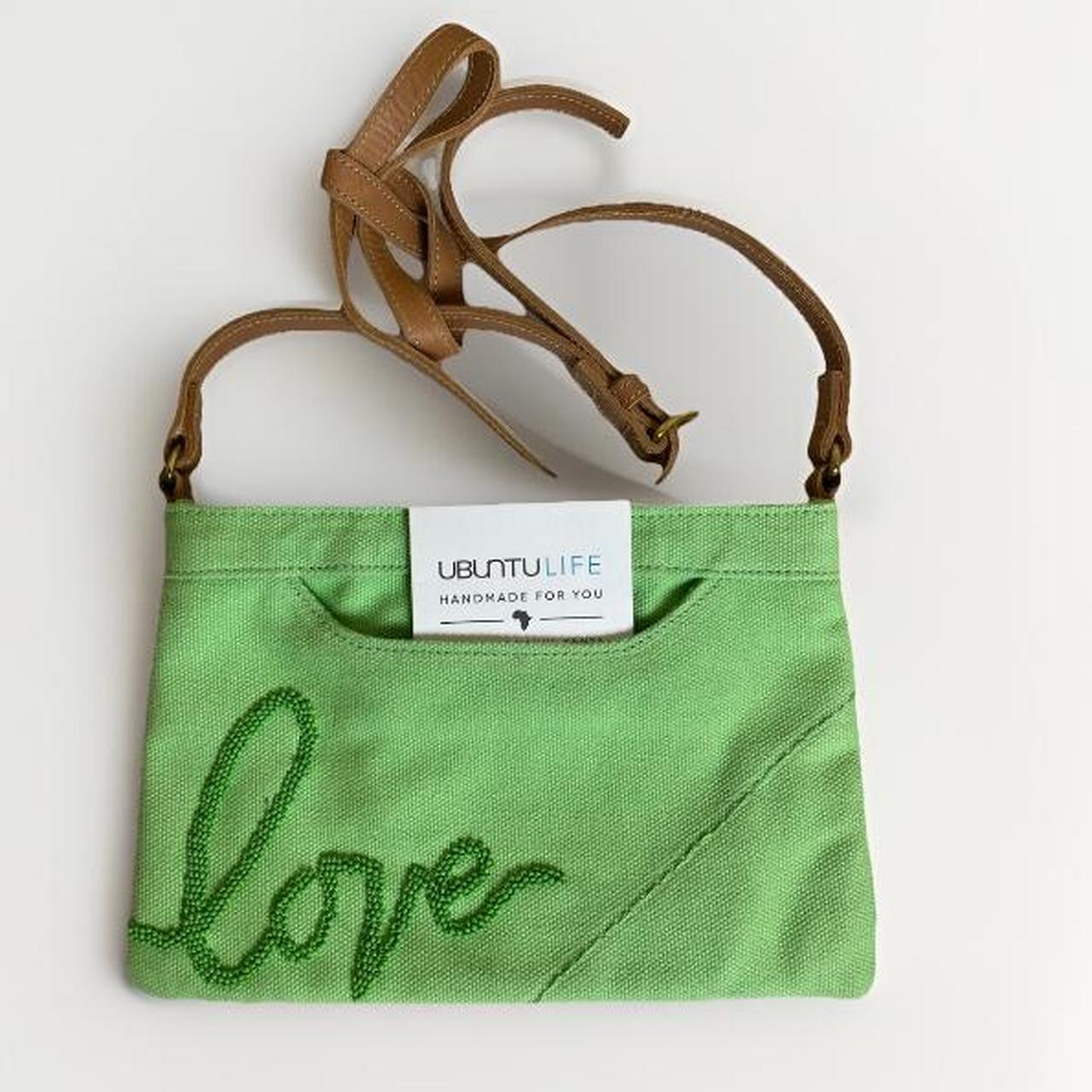 Ubuntu Life Lime Green “Love” Crossbody Purse... | Depop