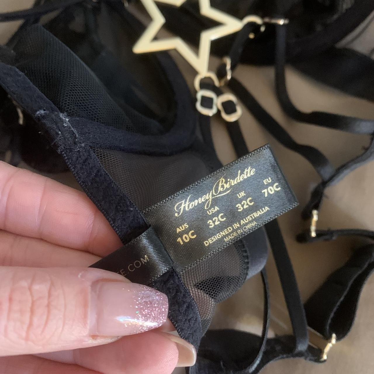 Honey Birdette “Freddie” star bra with gold... - Depop