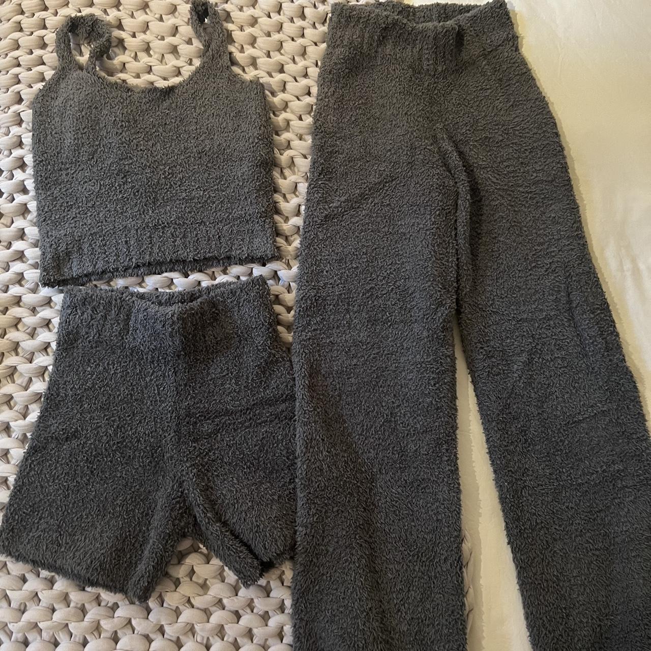 Skims Women's Grey and Silver Nightwear | Depop