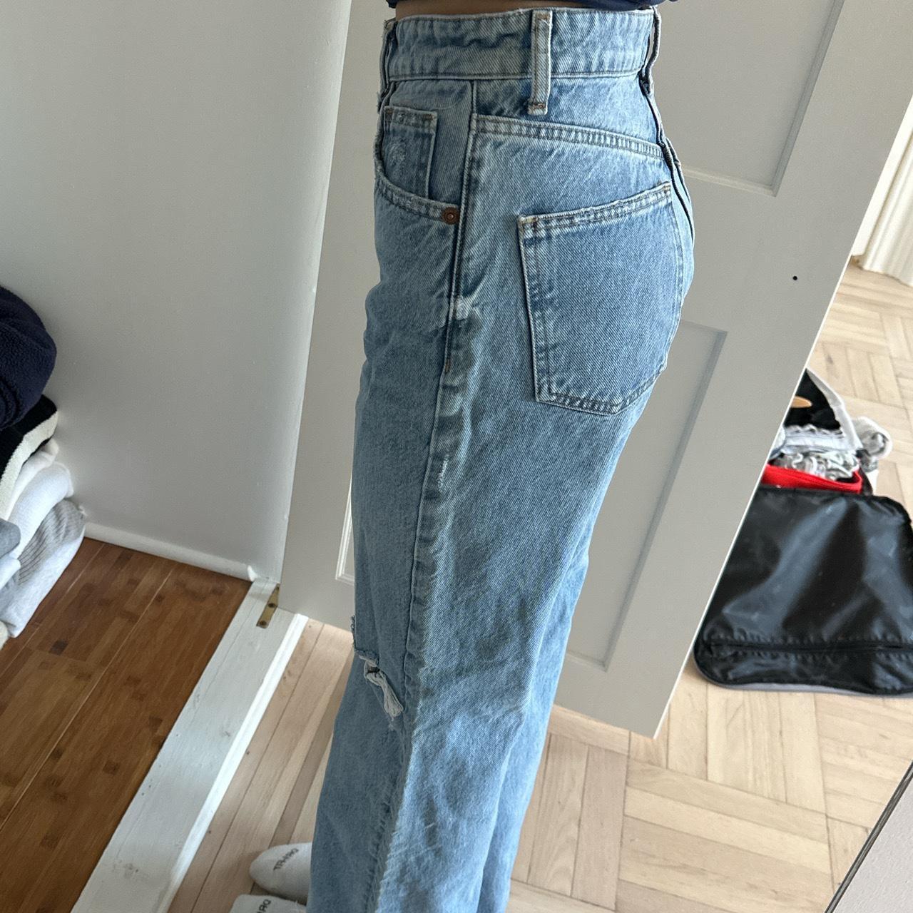 High rise Zara ripped jeans. Love these!!! So... - Depop
