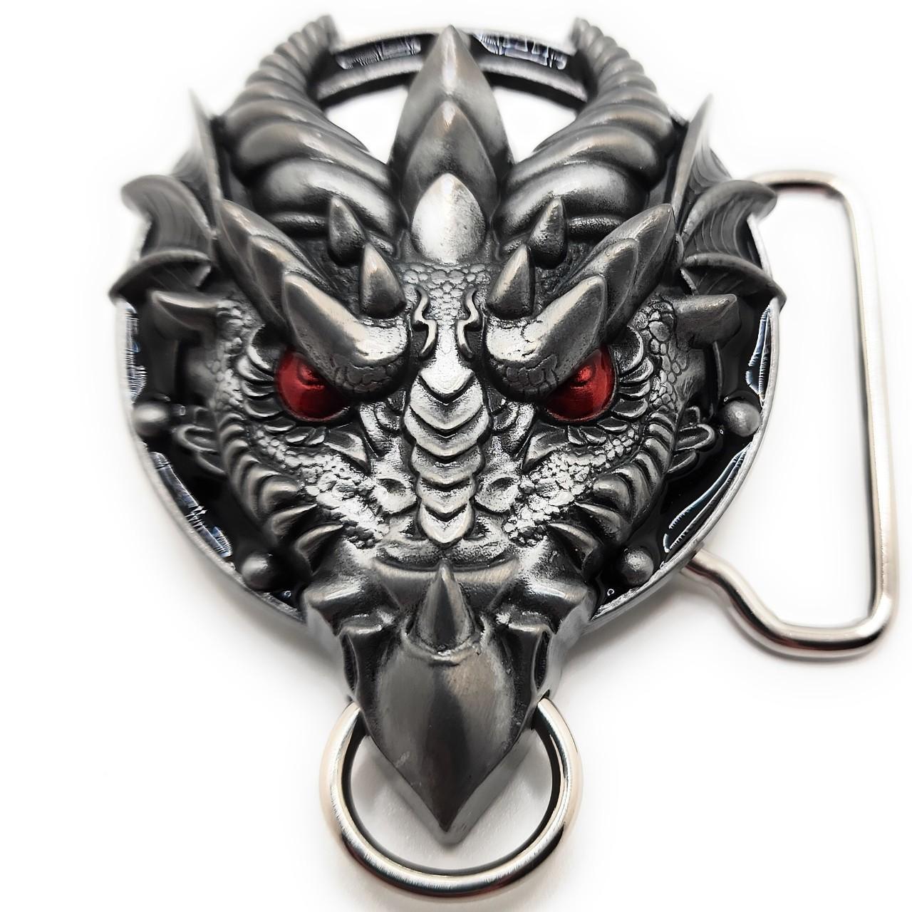 ☠ Dragon Head Belt Buckle / Punk Rocker Belt Buckle... - Depop