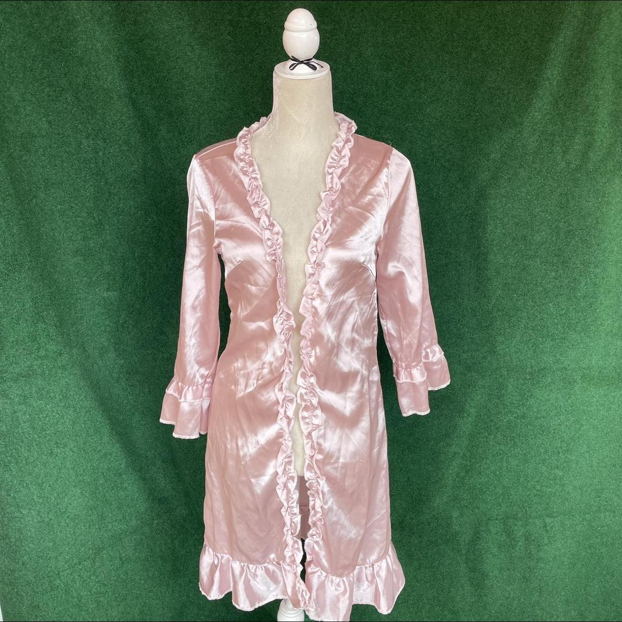 Pink Silky Robe FREE SHIPPING Size: tagged a L... - Depop