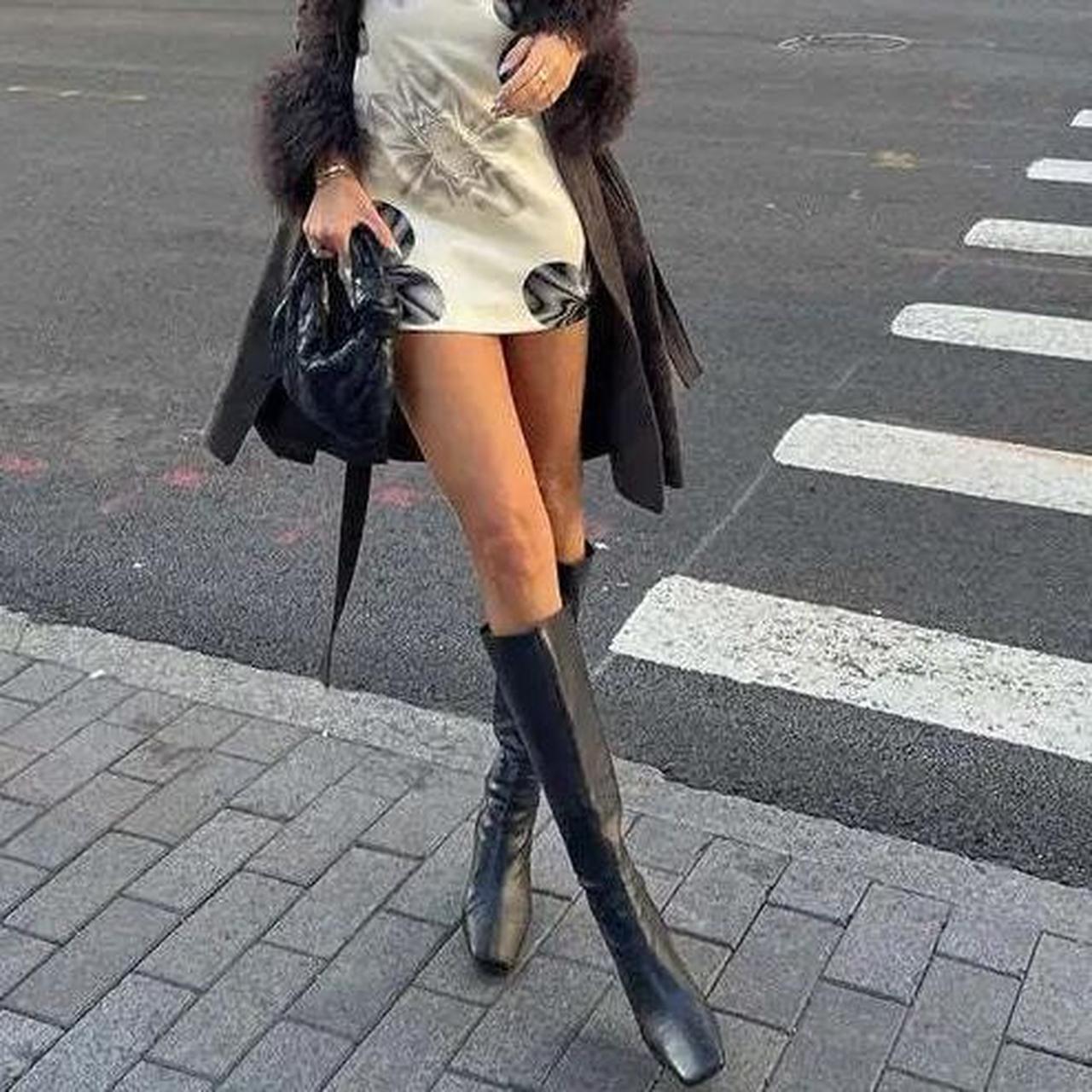 Tony Bianco Fantasy Black leather knee high boots (i... - Depop