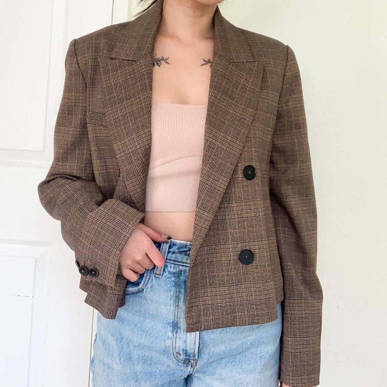 Mango Women's Brown Jacket | Depop