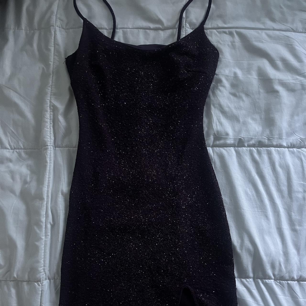 windsor bodycon short going out dress dark purple... - Depop