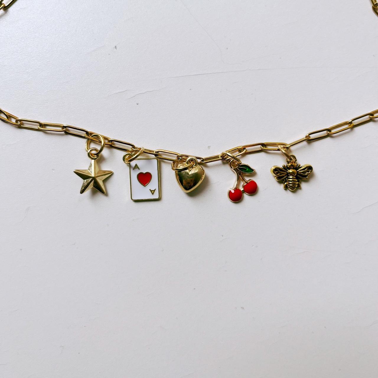 AMELIA CHARM NECKLACE 20in 20 in 18k plated gold... - Depop