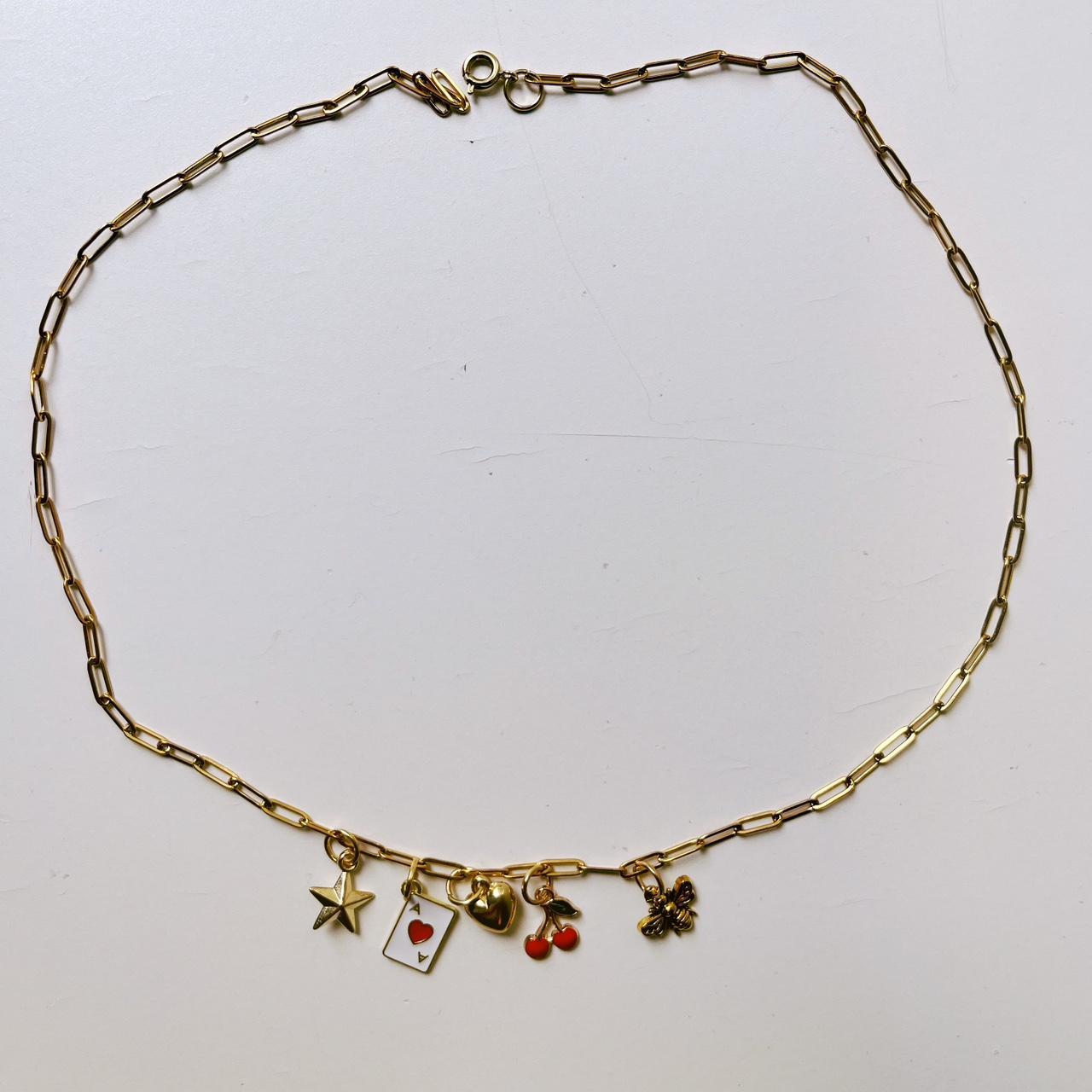 AMELIA CHARM NECKLACE 20in 20 in 18k plated gold... - Depop